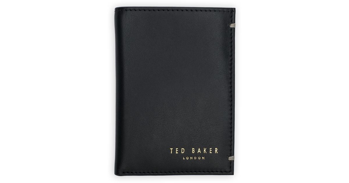Ted Baker London Zackory Leather Cardholder Bi-fold Wallet in Black for ...