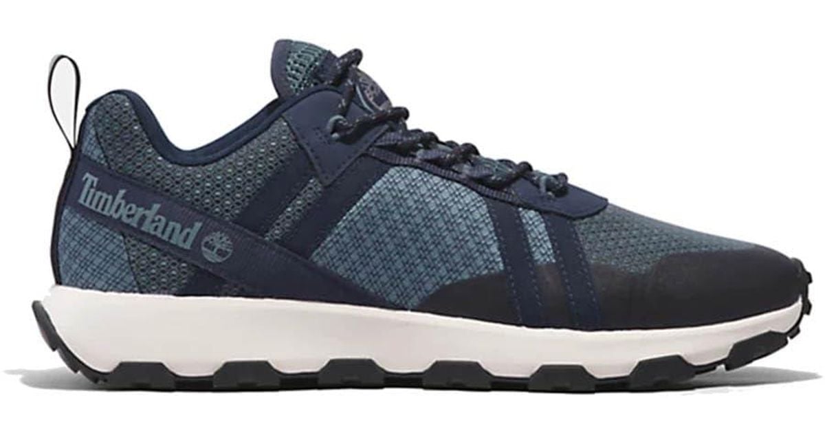 Timberland Winsor Trail Lace-up Low Trainer in Blue for Men | Lyst UK