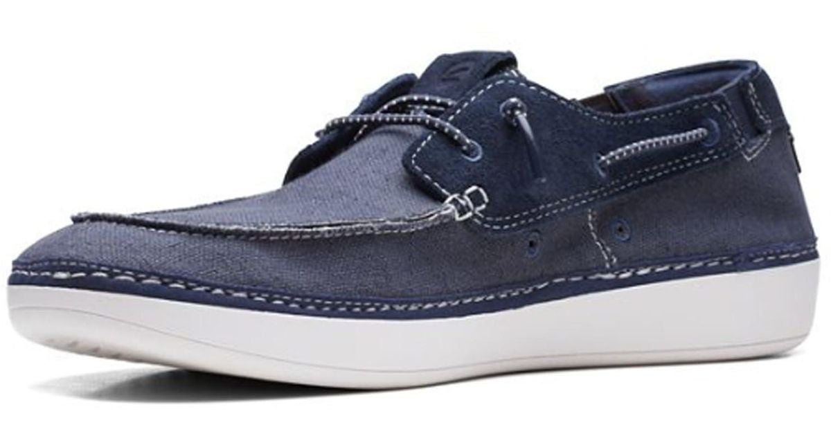Clarks Collection Higley Tie Sneaker in Blue for Men | Lyst