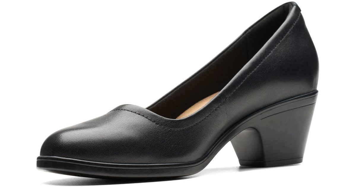 Clarks Emily2 Ruby ( Leather) High Heels in Black | Lyst