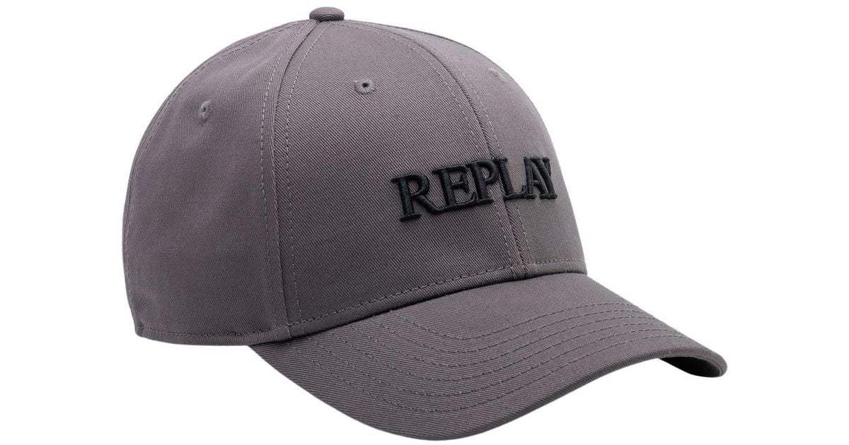 Replay Ax4161 Baseball Cap in Grey for Men | Lyst UK