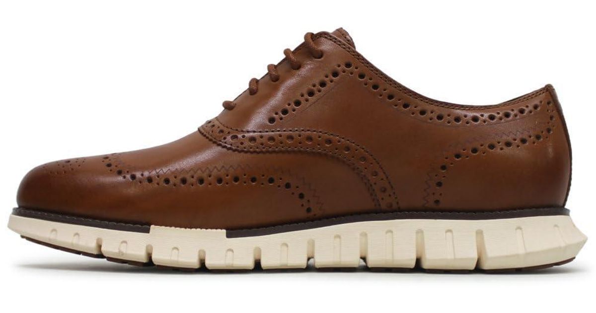 Cole Haan Zerogrand Remastered Wing Tip Oxford Unlined (British Tan ...