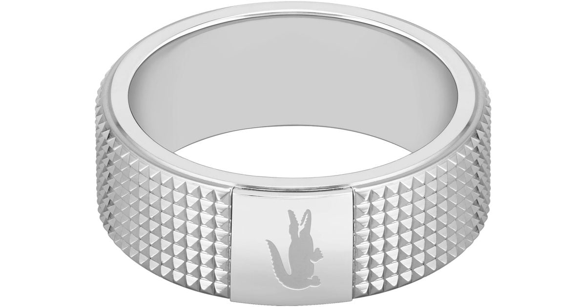 Bague pour Collection STENCIL en Acier inoxidable - 2040195G Lacoste ...