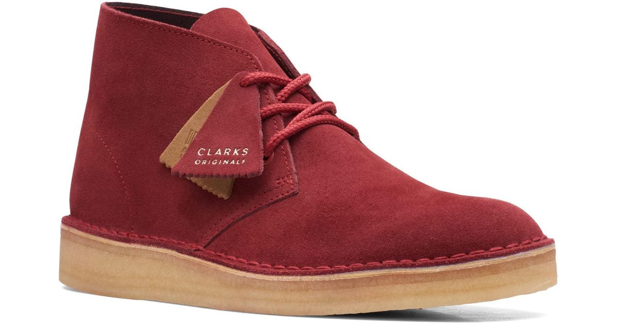 Clarks Bushacre 3 Chukka Boot in Red for Men | Lyst UK