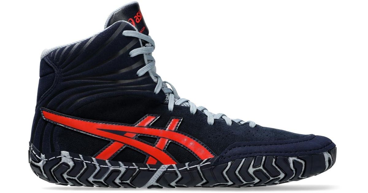 Asics Aggressor 5 Wrestling Shoes in Blue for Men | Lyst