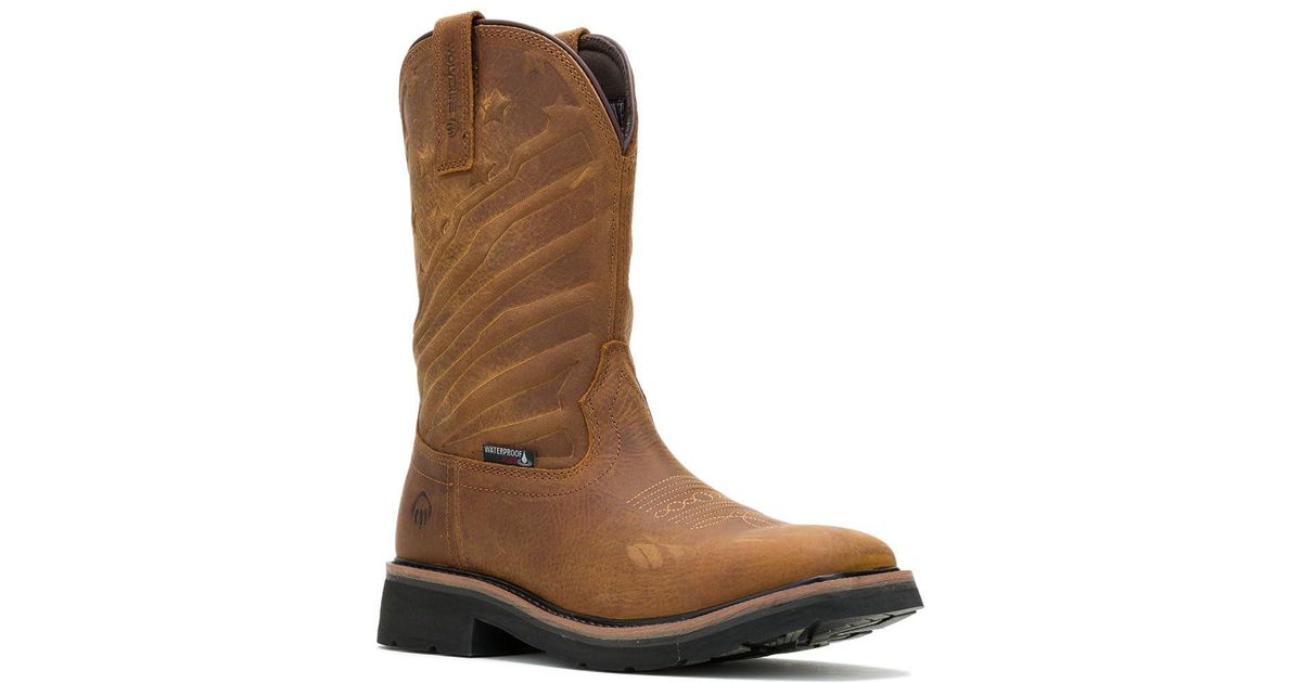 Wolverine Rancher Flag Lx Steel Toe Wellington Construction Boot in ...