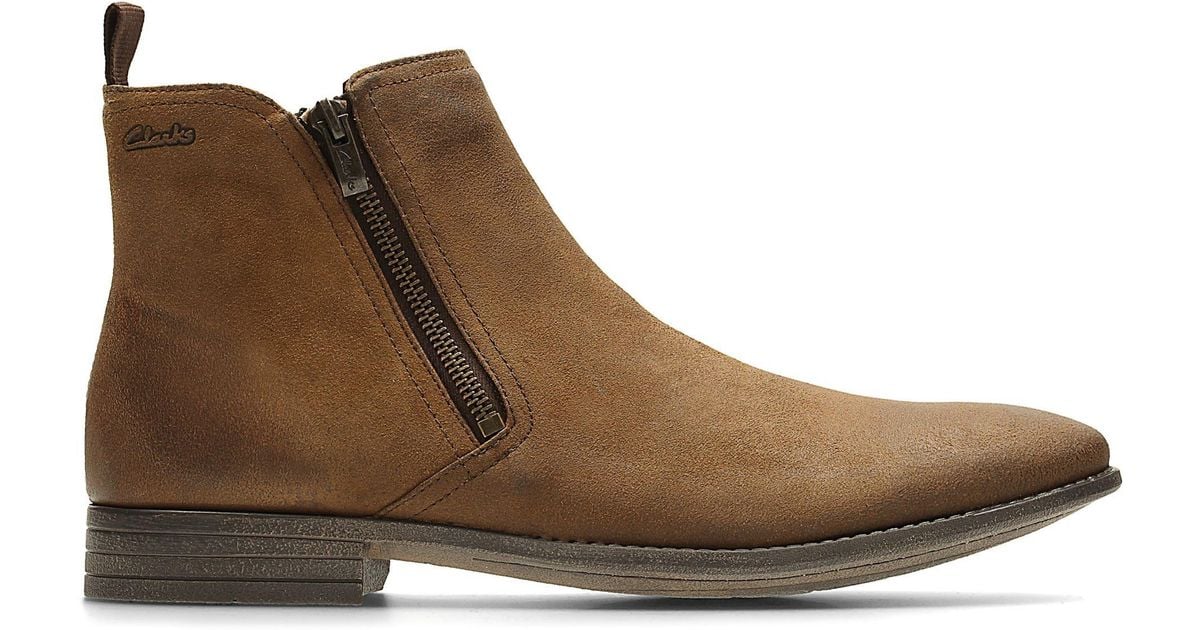Clarks Chart Zip High Top Shoes in Brown for Men | Lyst UK
