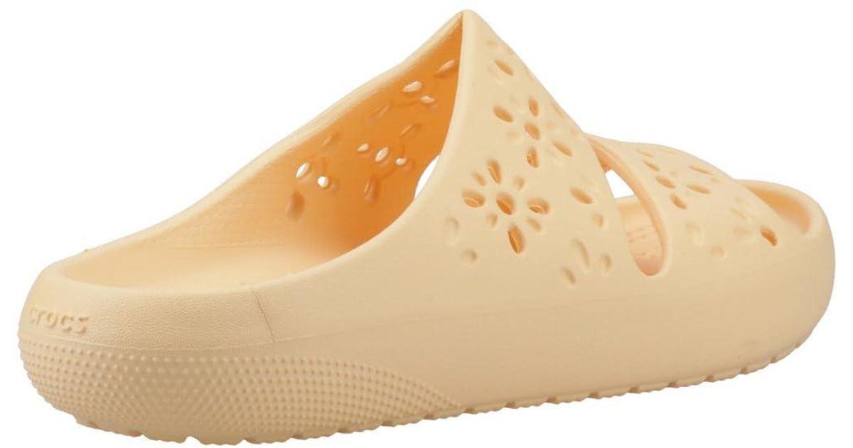 Crocs™ S Classic Floral Cut Out Sandals in Natural | Lyst UK