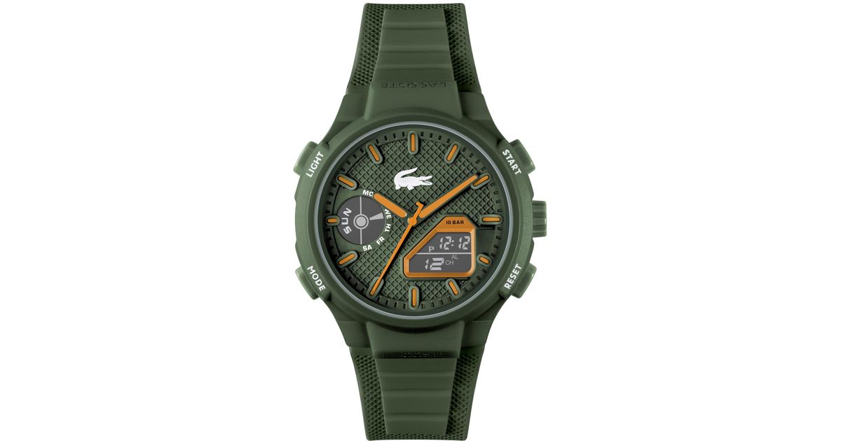 Lacoste Lc33 Analog And Digital Movement Watch in Green for Men | Lyst