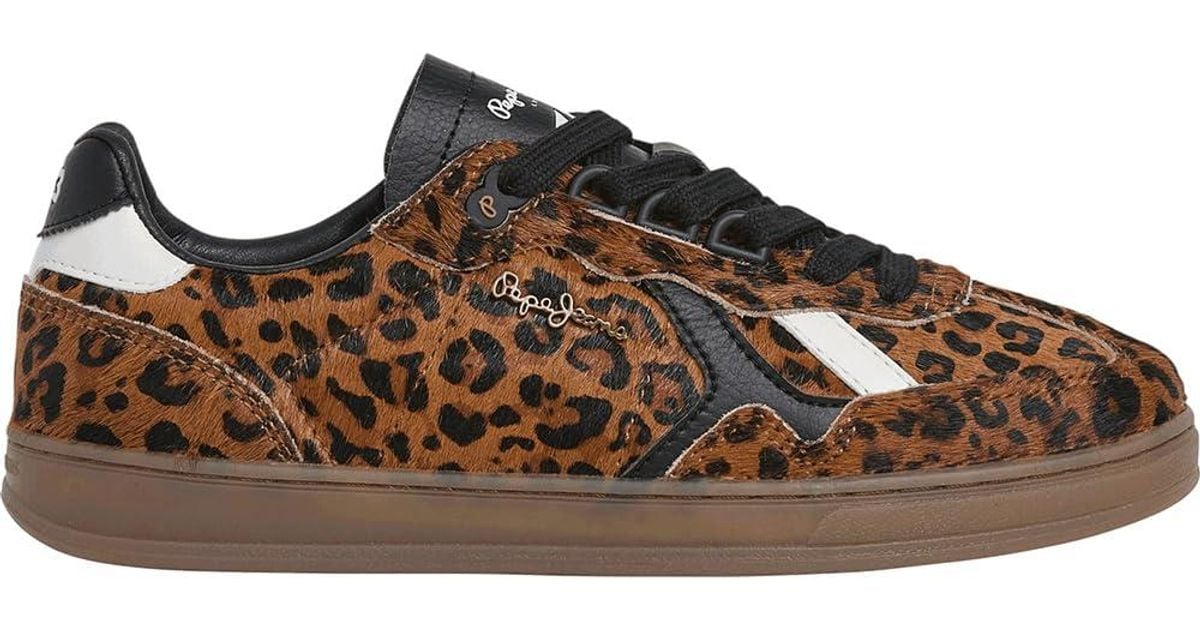 Pepe Jeans Ball Print Trainers Uk 4 Nut Brown | Lyst UK