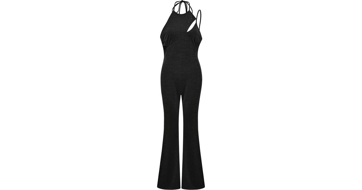 Amy Lynn Synthetic Adhara Black Lurex Jumpsuit - Lyst