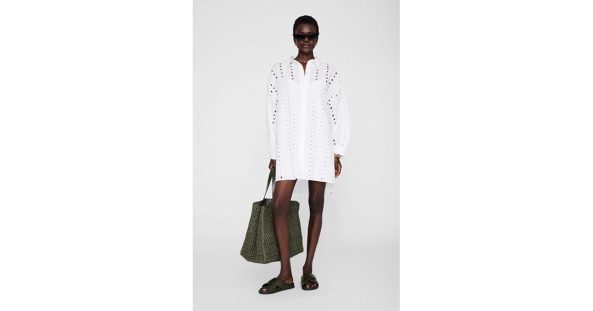 Anine Bing Marianne Dress in White | Lyst UK