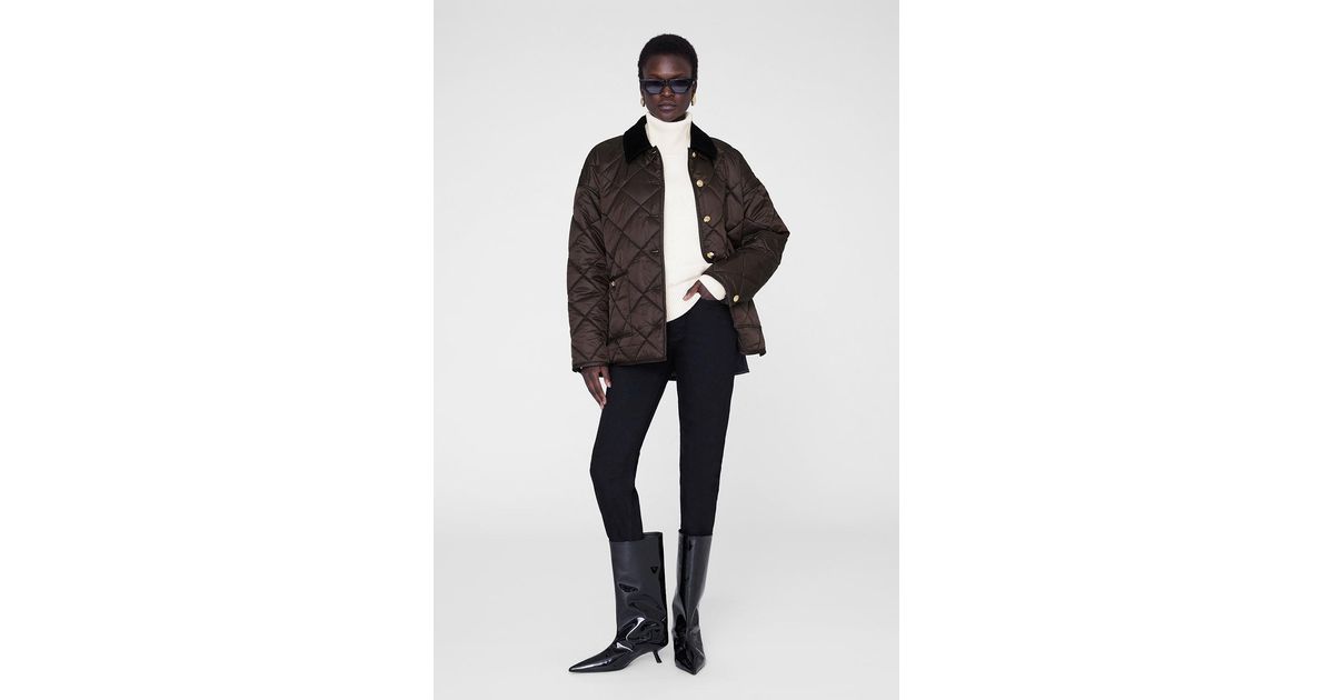 Anine Bing Luca Padded Jacket in Black | Lyst