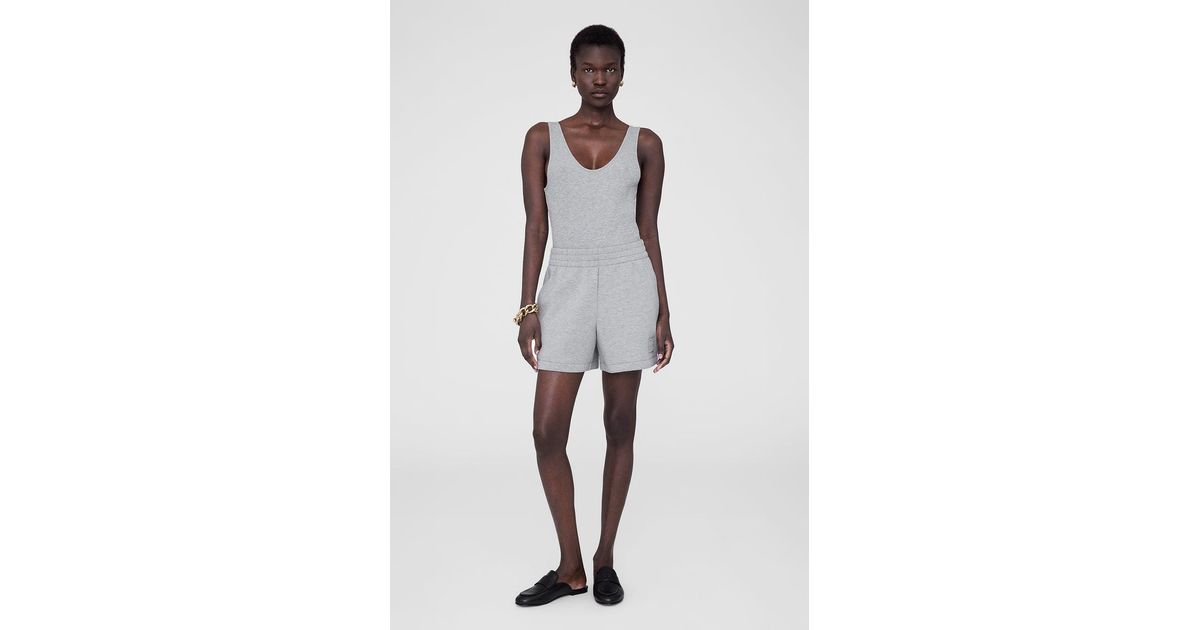 Anine Bing Kam Short Framed Monogram | Lyst