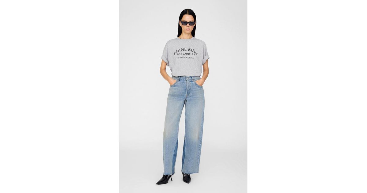 Anine Bing Cohen Tee Los Angeles Stencil in Blue | Lyst UK