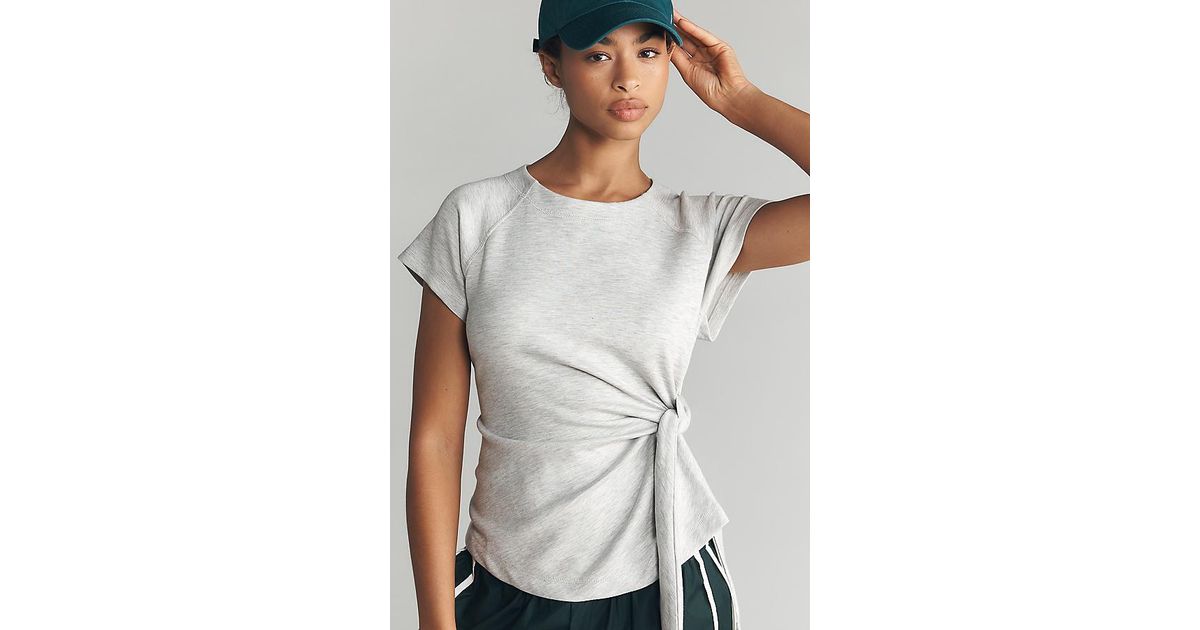 Daily Practice Belted Short-Sleeve Top in White | Lyst UK