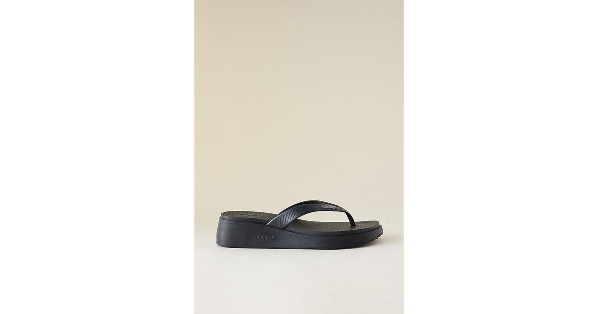 Havaianas High Platform Flip Flops in Black | Lyst UK