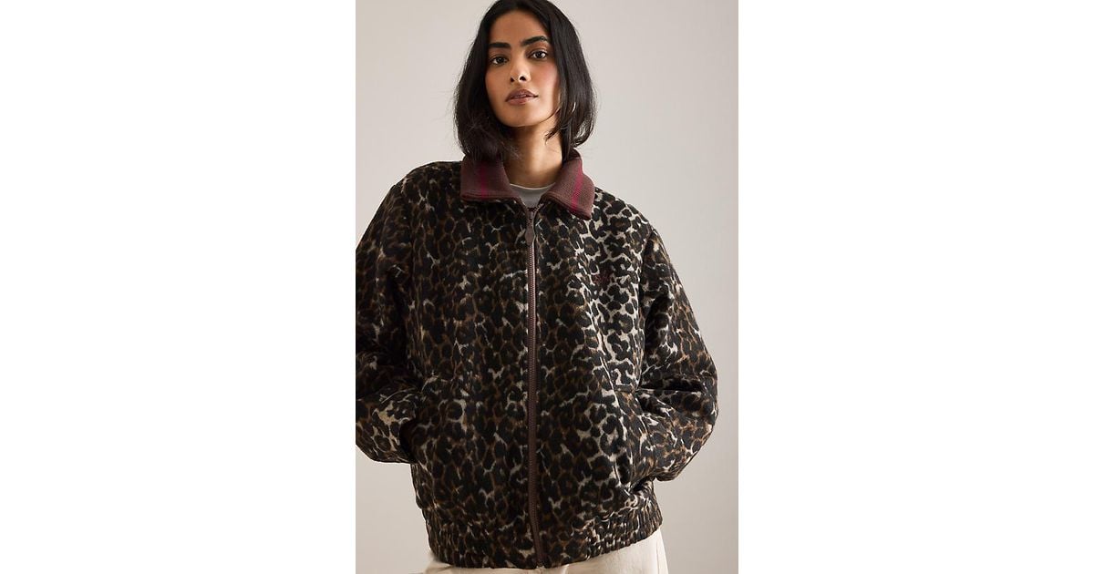 Damson Madder Pixie Wool Bomber Jacket in Black | Lyst UK