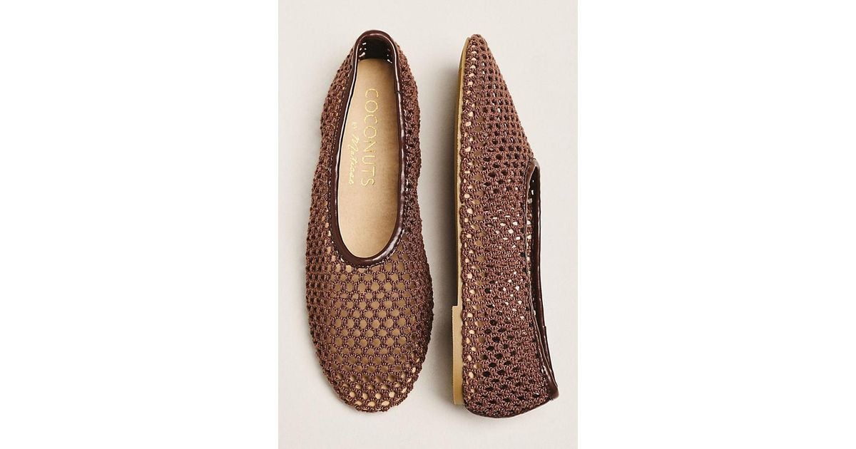 Matisse Marta Mesh Ballet Flats in Brown | Lyst UK