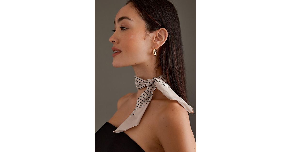 SELECTED Mio Small Cotton Scarf in Grey | Lyst UK
