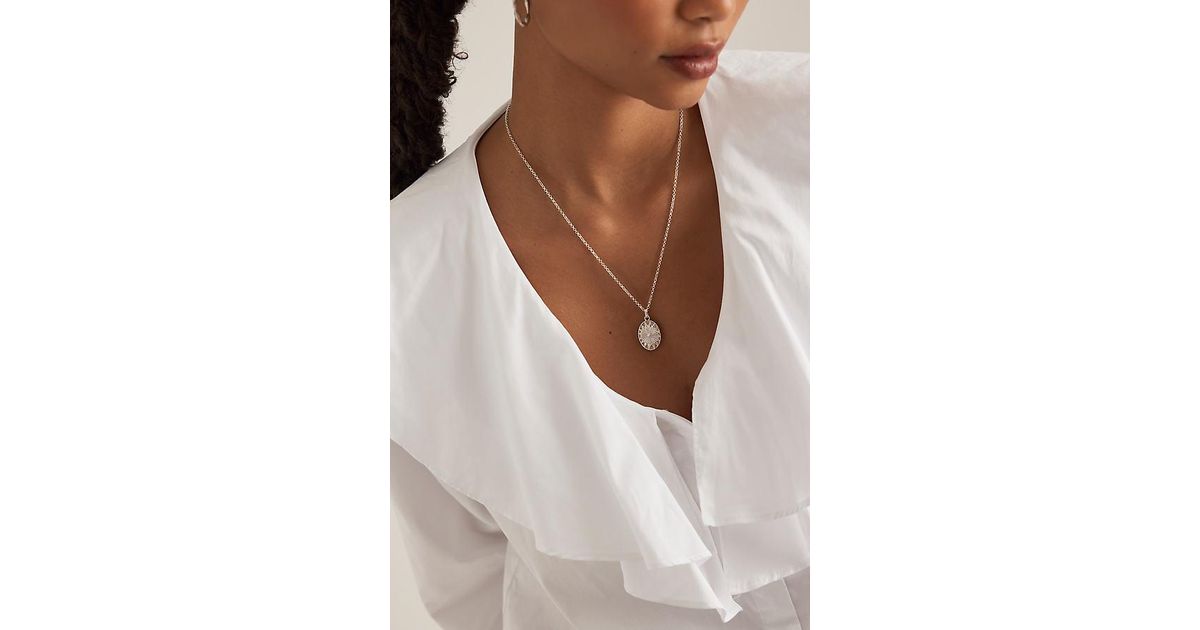 Rachel Jackson Deco North Star Necklace in White | Lyst UK