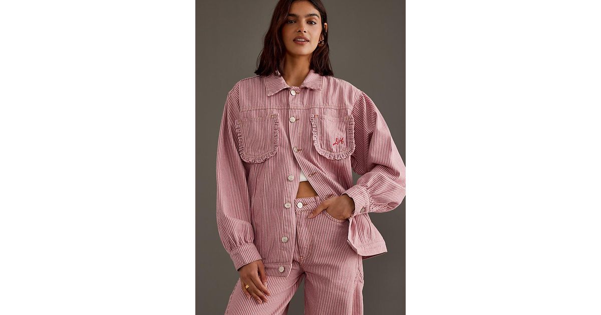 Damson Madder Frilly Fin Denim Jacket | Lyst UK