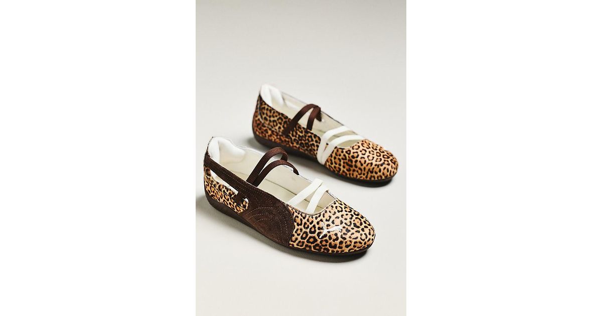 PUMA Speedcat Ballet Leopard Flats in Metallic | Lyst UK