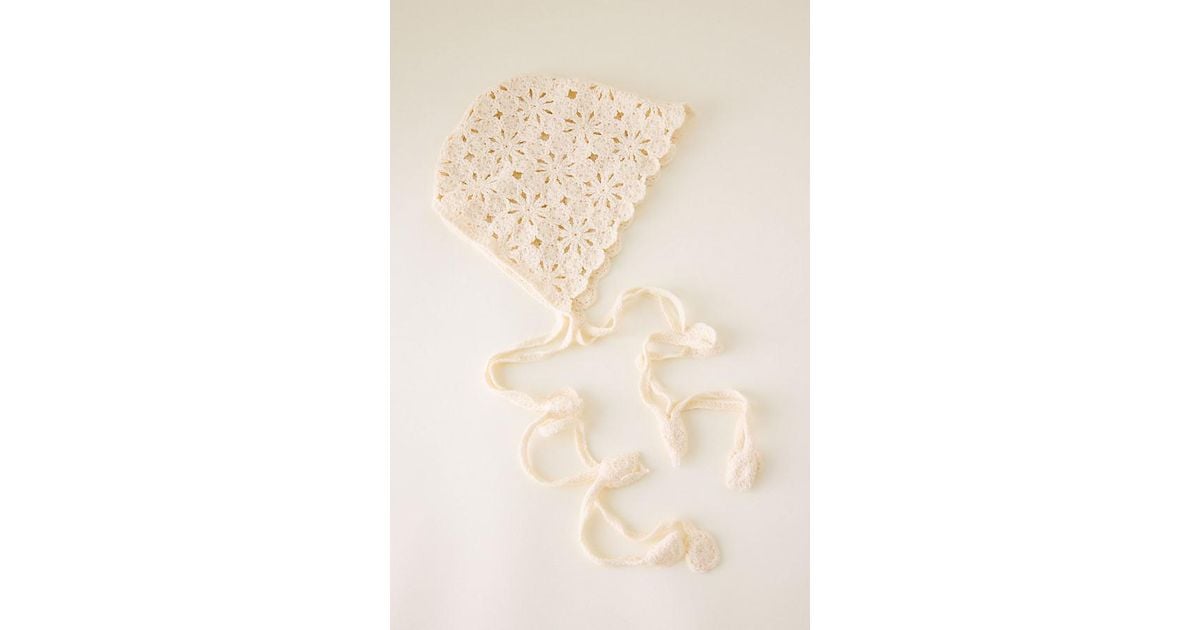 By Anthropologie Crochet Bonnet in Natural | Lyst UK