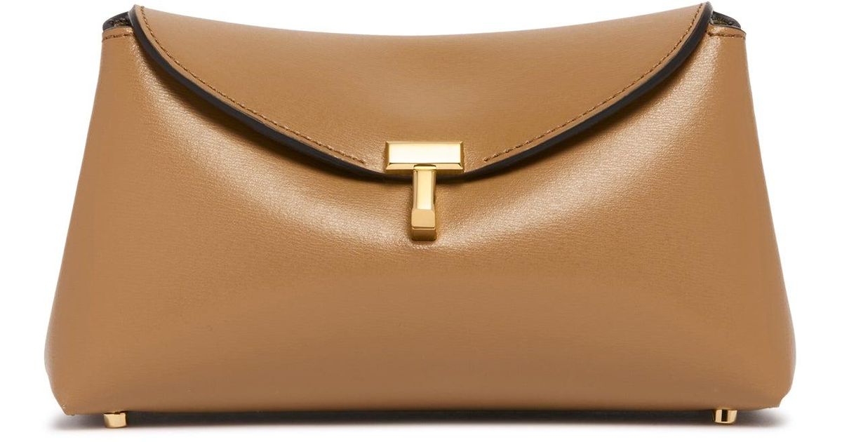 TOTEME Mini T-Lock Clutch in Natural | Lyst UK