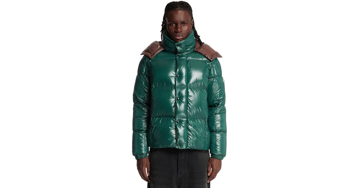 Moncler Parana Short Hooded Down Jacket in Green for Men | Lyst UK