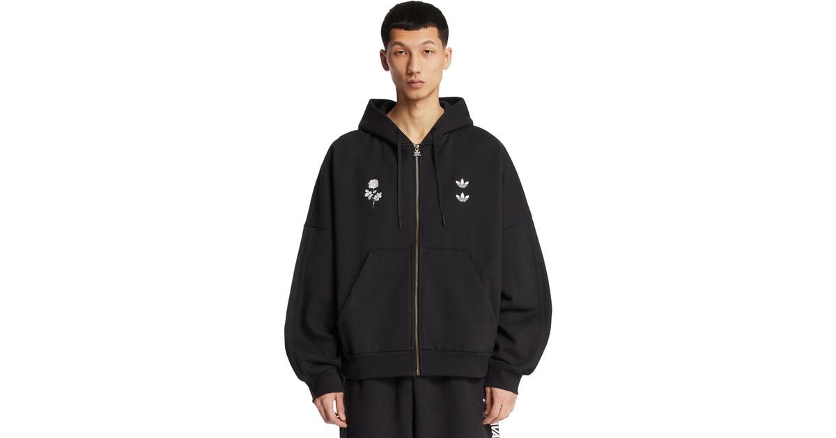 adidas Originals X Willy Chavarria Zip-Up Sweatshirt in Black for Men ...