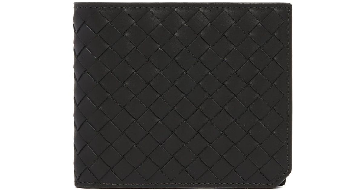 Bottega Veneta Small Intrecciato Wallet in Black for Men | Lyst UK