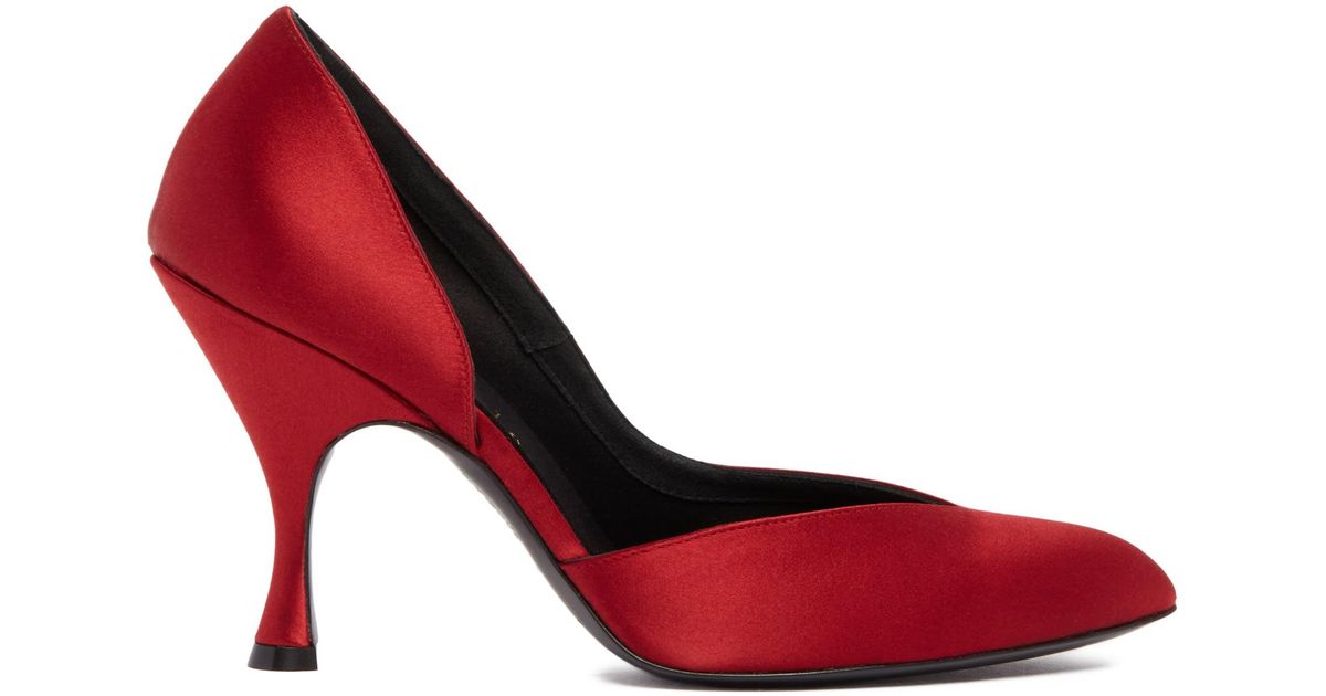 Herbert Levine Not Half Bad Satin Pumps in Red | Lyst UK