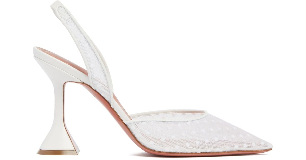 AMINA MUADDI Holli Lace Pumps in White | Lyst UK