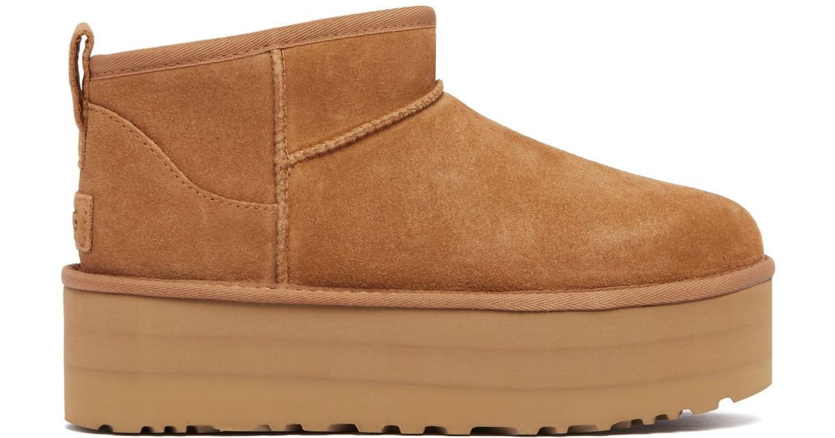 UGG Classic Ultra Mini Platform Boots in Brown | Lyst UK