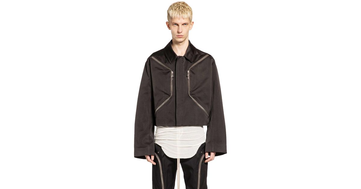 Rick Owens Temple Heizer Mac Jkt in Black for Men | Lyst UK