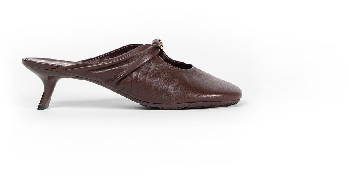 Loewe Pebble Soft Mules in Brown | Lyst