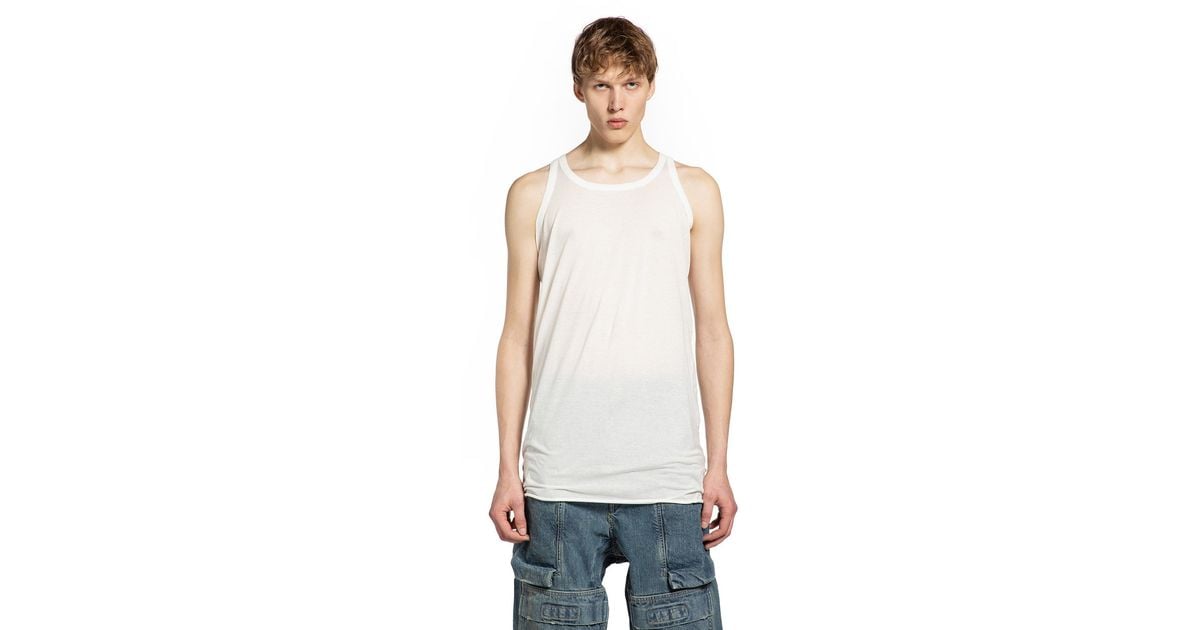 Rick Owens Temple Loose Tank in White for Men | Lyst UK