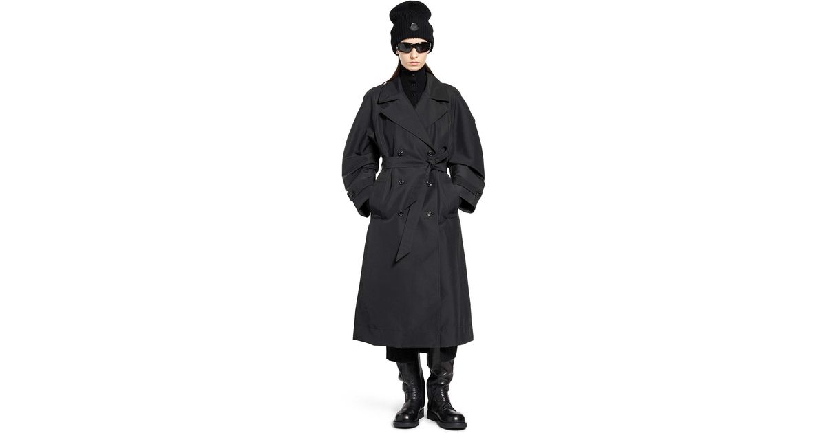 Moncler Genius Ee72 Collaboration Zake Trench Coat in Black | Lyst