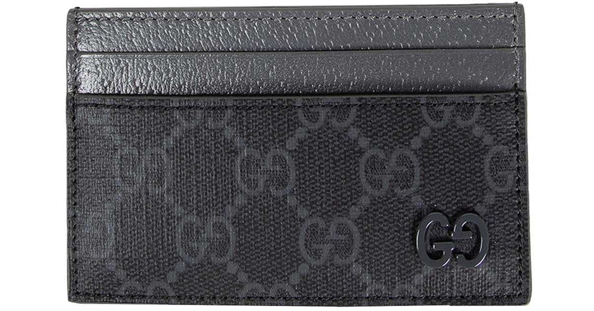 Gucci Two-Tone Gg Card Case in Gray for Men | Lyst