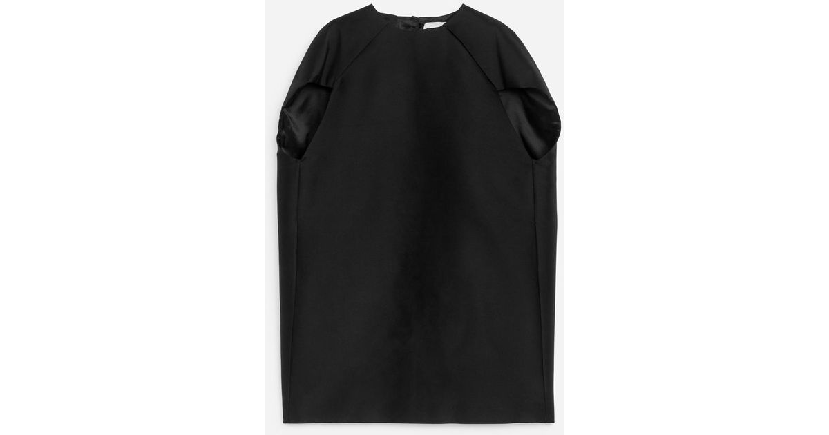 ARKET Mini Cape Dress in Black | Lyst UK