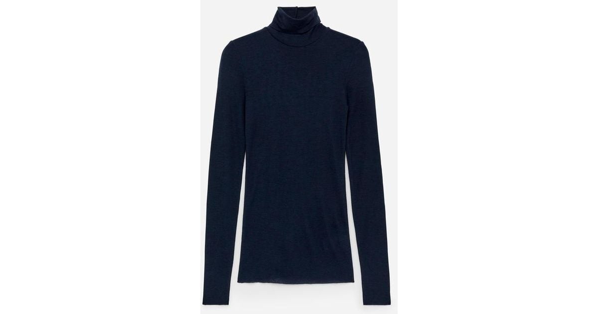 ARKET Roll-Neck Wool Top in Blue | Lyst UK