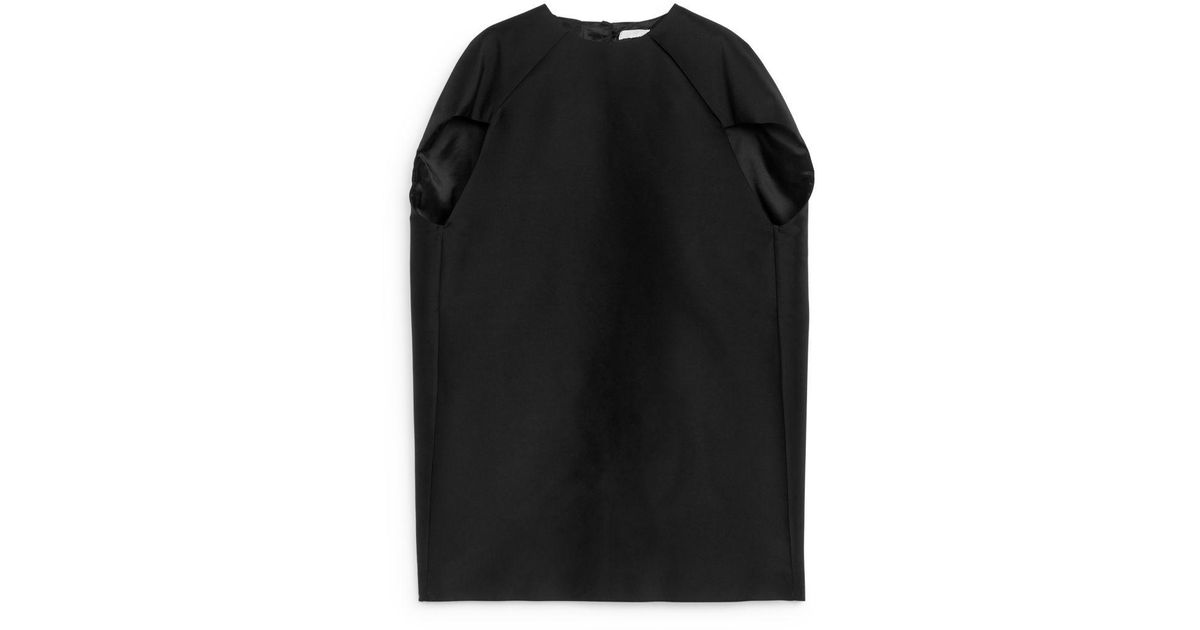 ARKET Mini Cape Dress in Black | Lyst UK