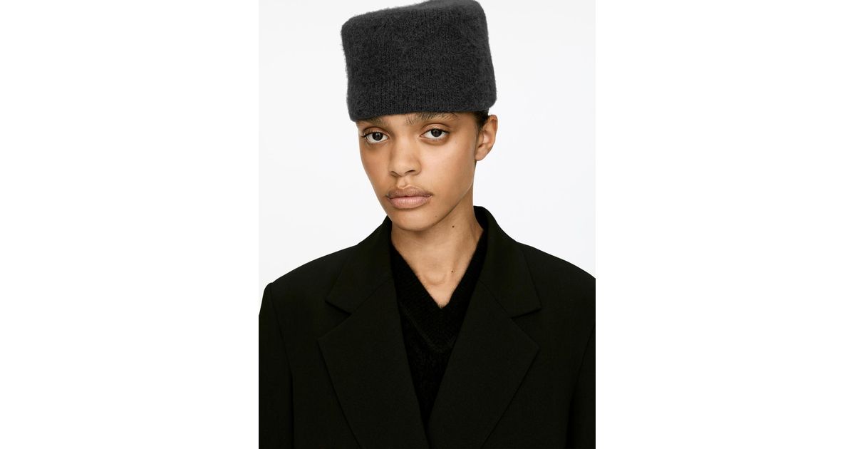 ARKET Alpaca-Wool Blend Hat in Black | Lyst UK