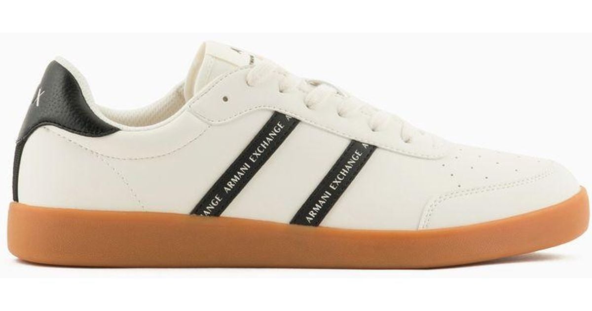 ARMANI EXCHANGE Econappa Sneakers With Tone-on-tone Details in White ...