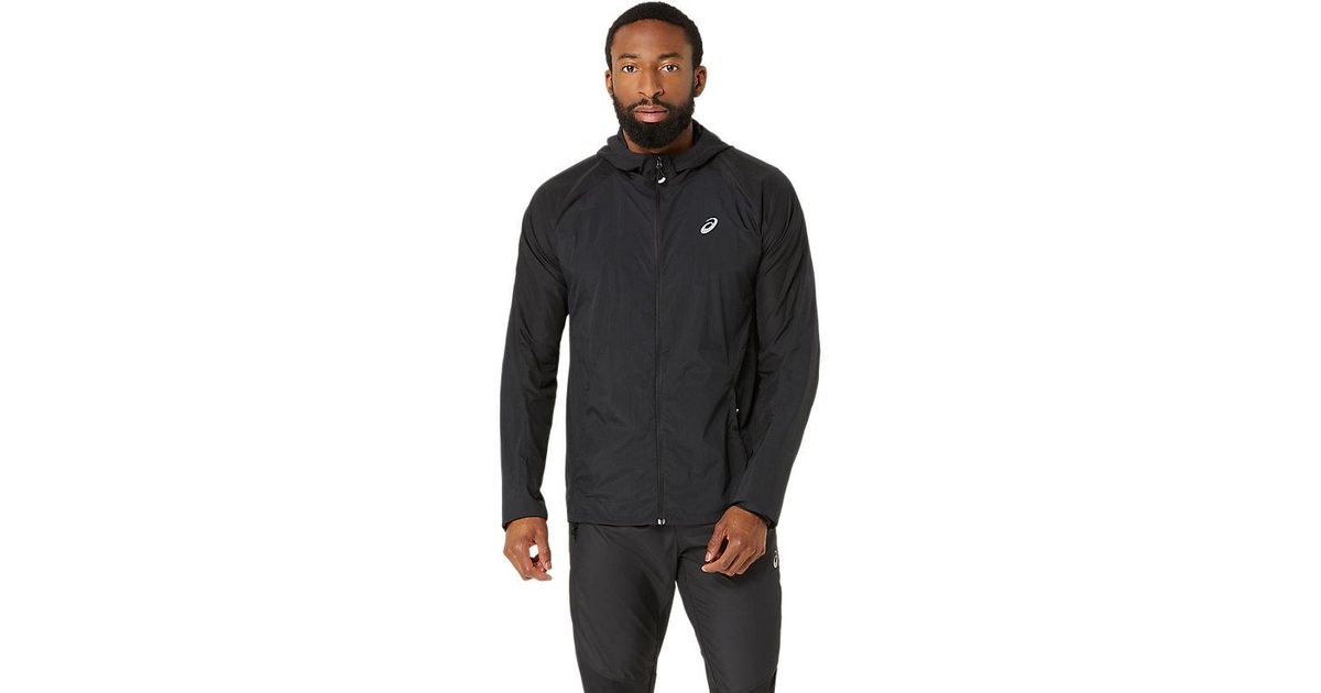 Asics Road Packable Jacket in Black for Men | Lyst UK