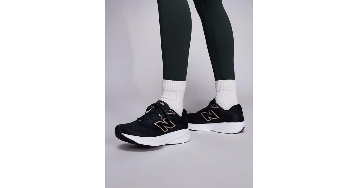 New Balance 680 Running Trainers in Black | Lyst UK
