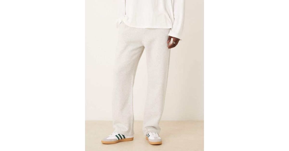 Abercrombie & Fitch Baggy Essential Open Hem Joggers in Natural for Men ...