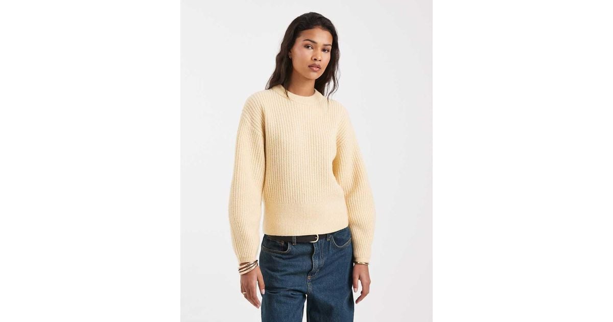 New Look Stitch Jumper in Natural | Lyst UK