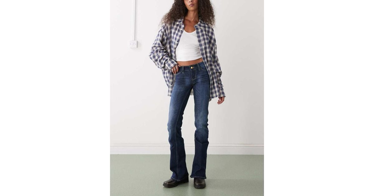 Cheap Monday Booty Bei Stretch Low Rise Bootcut Jeans in Blue | Lyst UK
